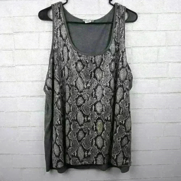 Lia Lee | Tops | Lia Lee Sparkly Sequin Snake Skin Print Ta | Poshmark